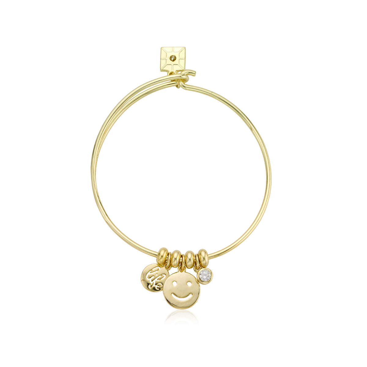 Retro Emoji Wire Charm Bangle– shoptwinstars