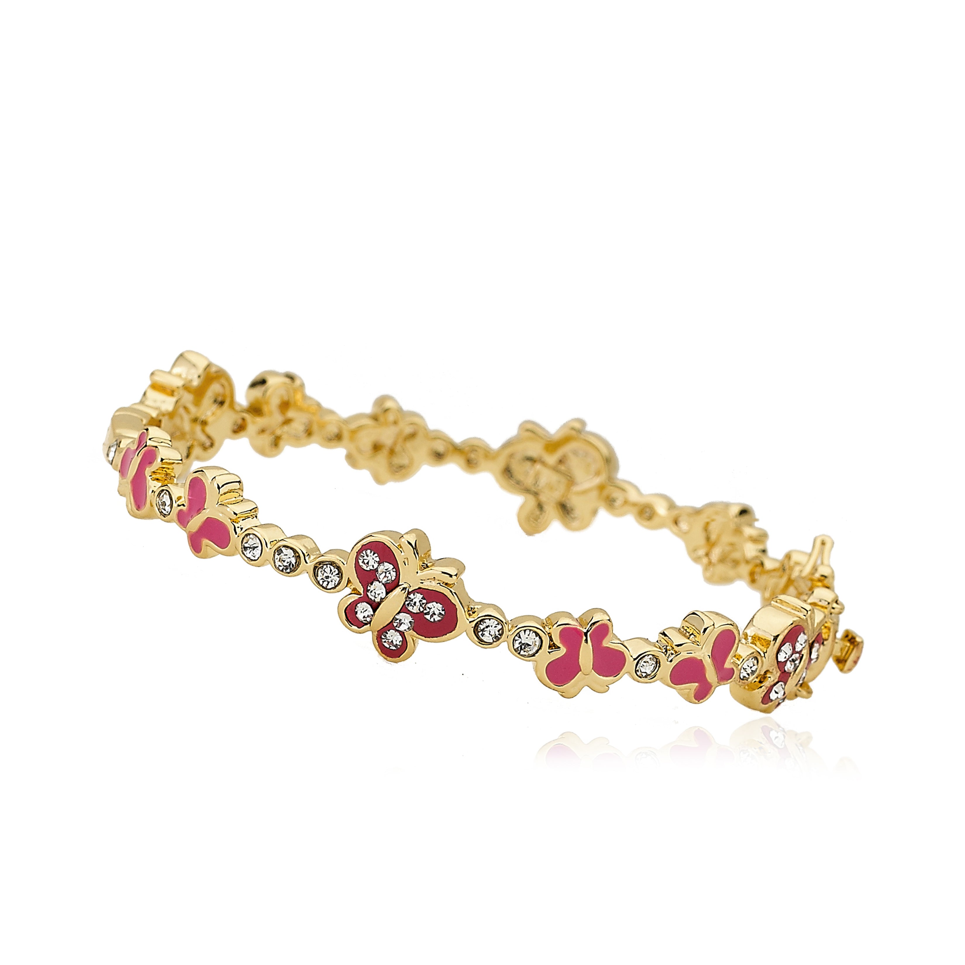 Enamel Crystal Butterfly Bangle – shoptwinstars